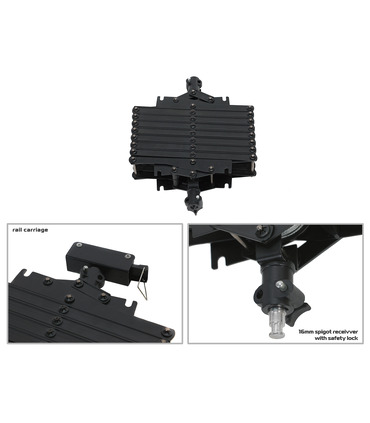 Studio Ceiling Rail System 3x3m - 4 pantograph